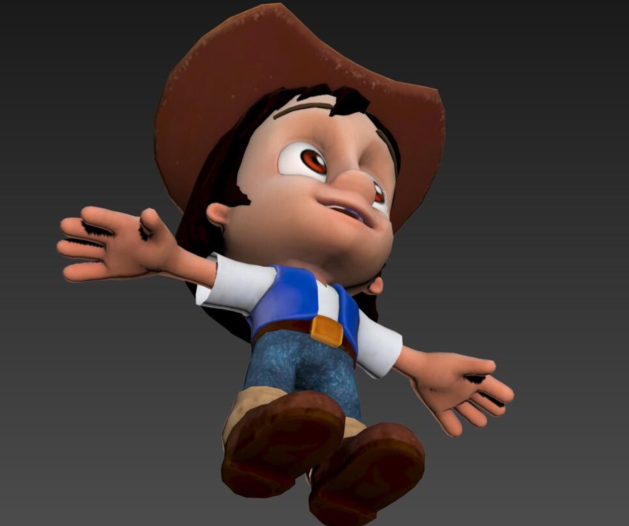 Cartoon Cowboy 3D Model - TurboSquid 1488735