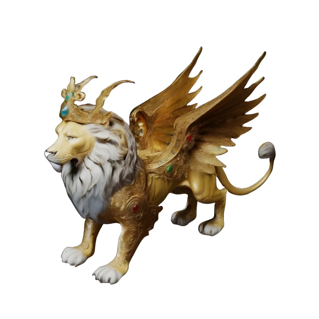 3D Majestic Creatures - Lion Mythical Beast And Heroic Lion ...