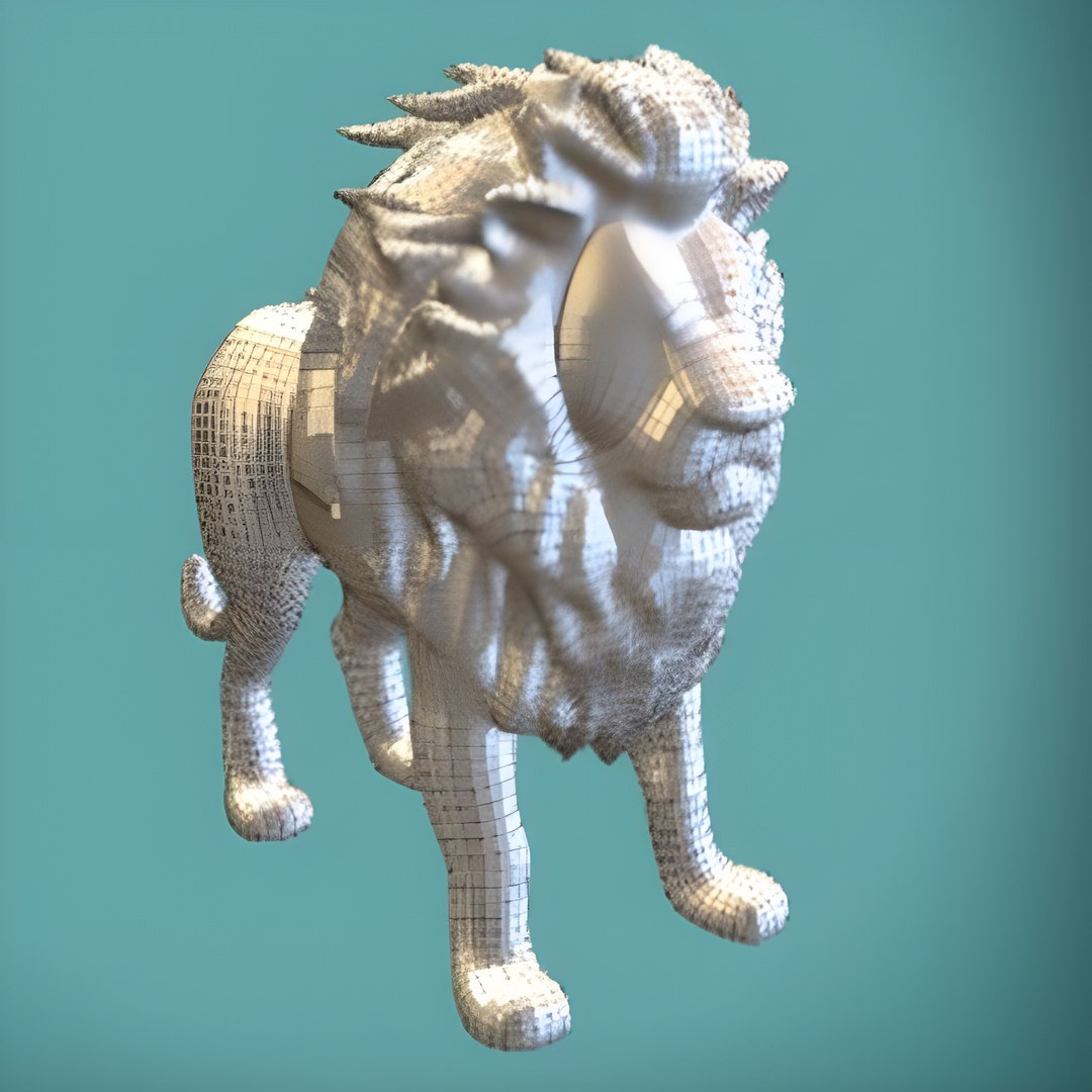 3D Majestic Creatures - Lion Mythical Beast And Heroic Lion ...
