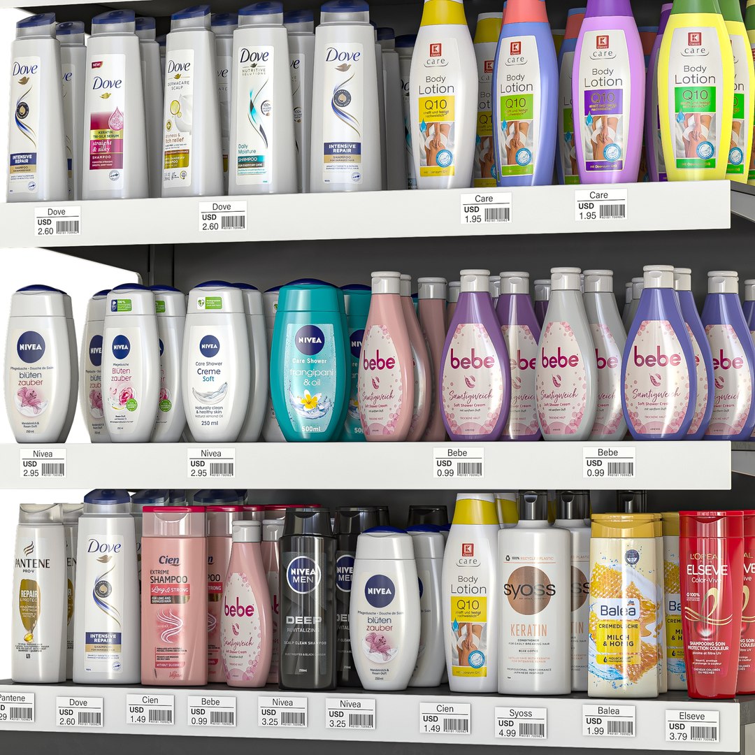 3D Shampoo Store Shelves Model - TurboSquid 2149630