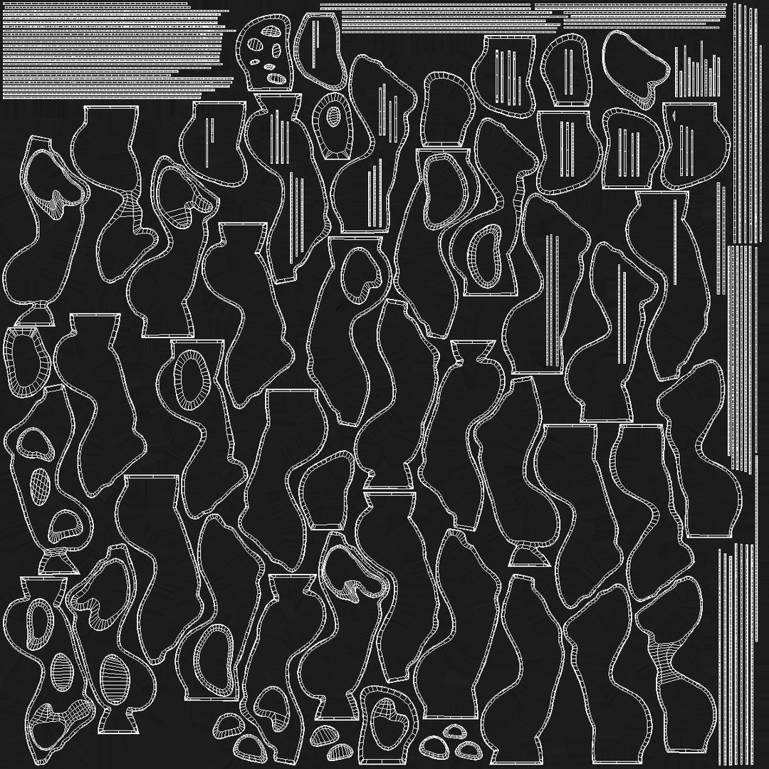 Modern Parametric Sculpture - Woman Body Black Painted Wood 3D Model ...