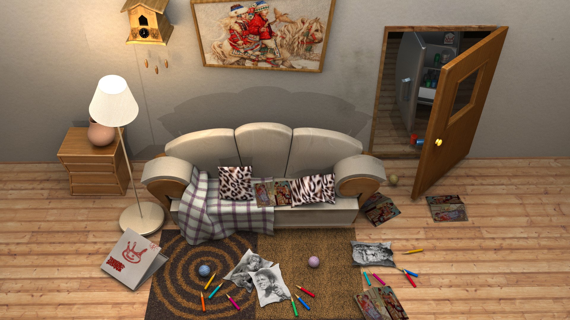 3D Indoor Scene The Room Scene Model - TurboSquid 1828052