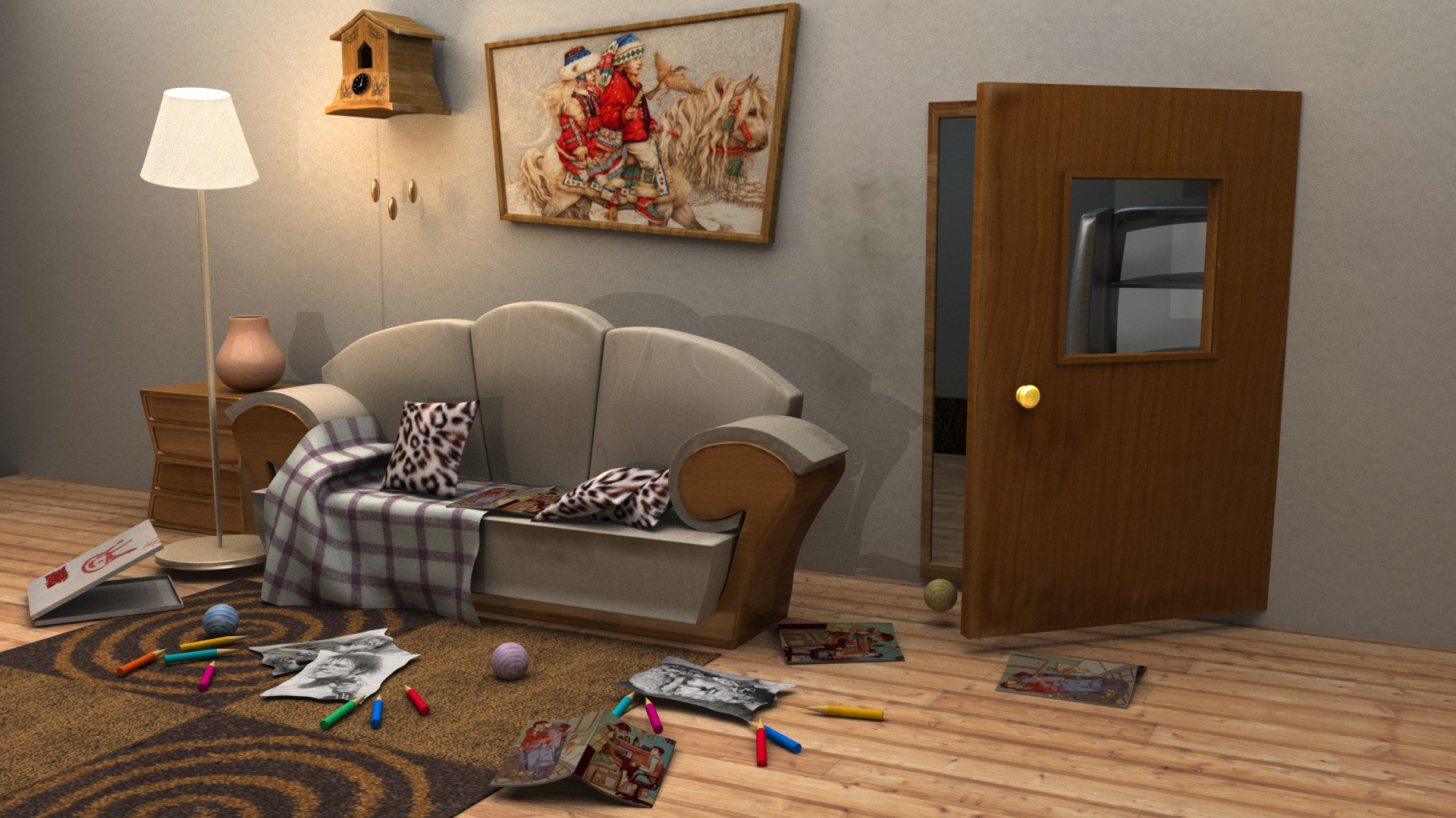 3D Indoor Scene The Room Scene Model - TurboSquid 1828052