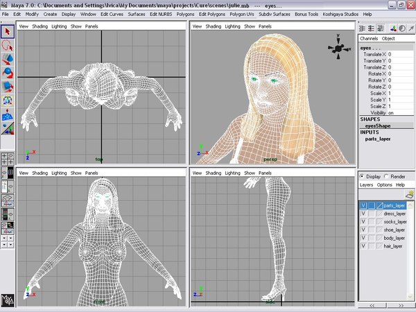3d female character julie