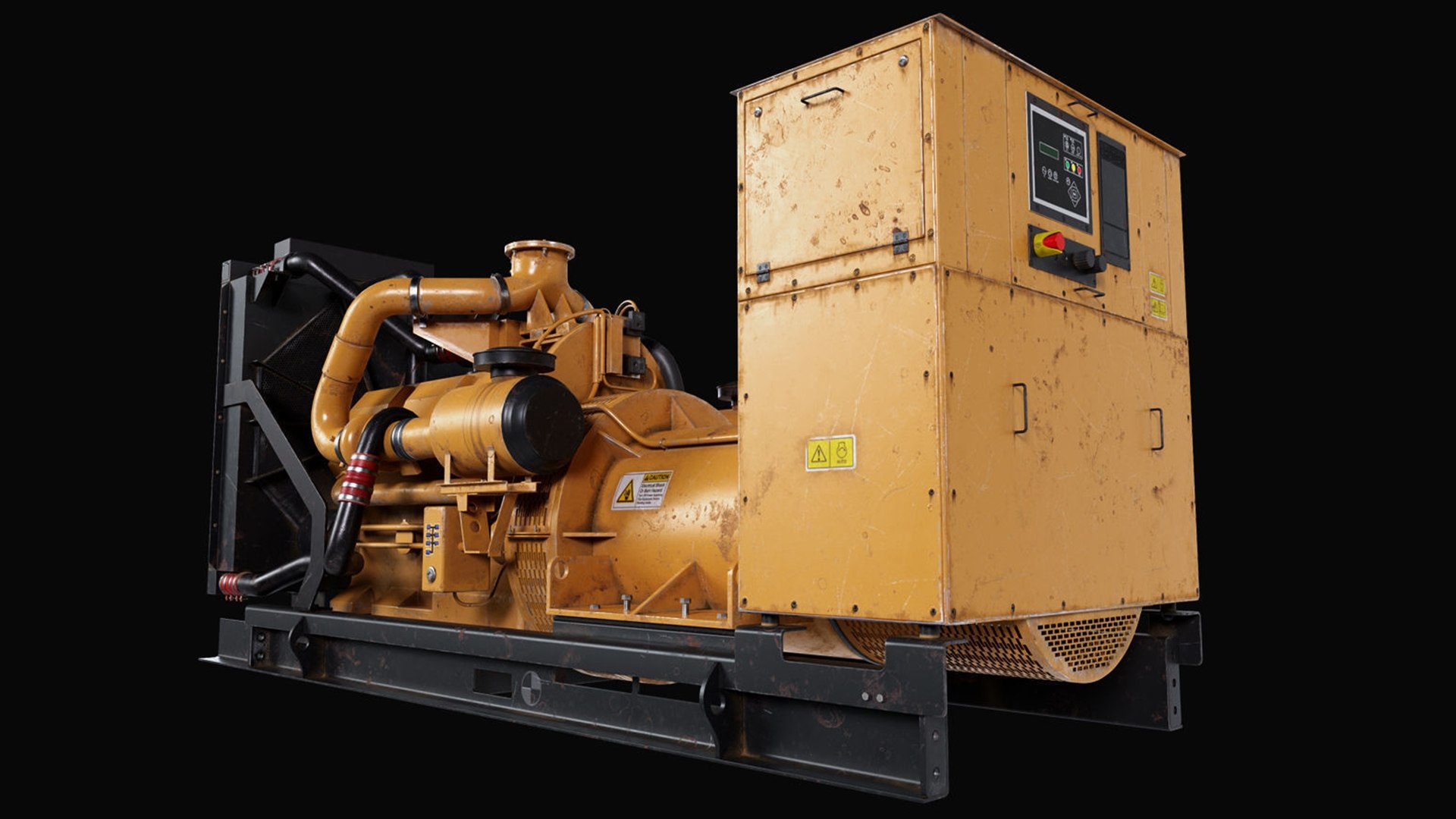 Diesel Generator Optimized For Game Ready- AR VR Real Time PBR Textures ...