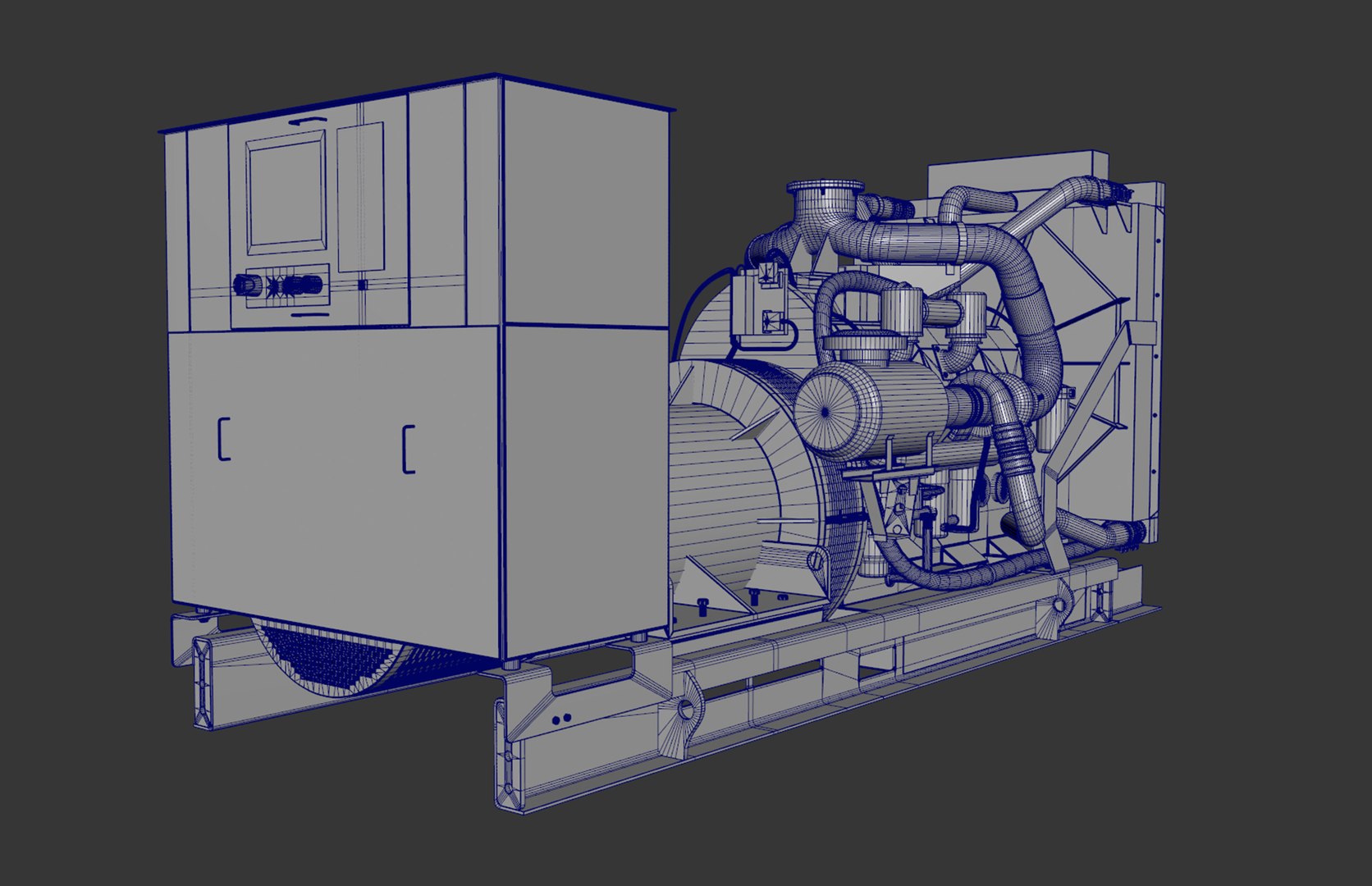 Diesel Generator Optimized For Game Ready- AR VR Real Time PBR Textures VR AR Low-poly 3d Model ...