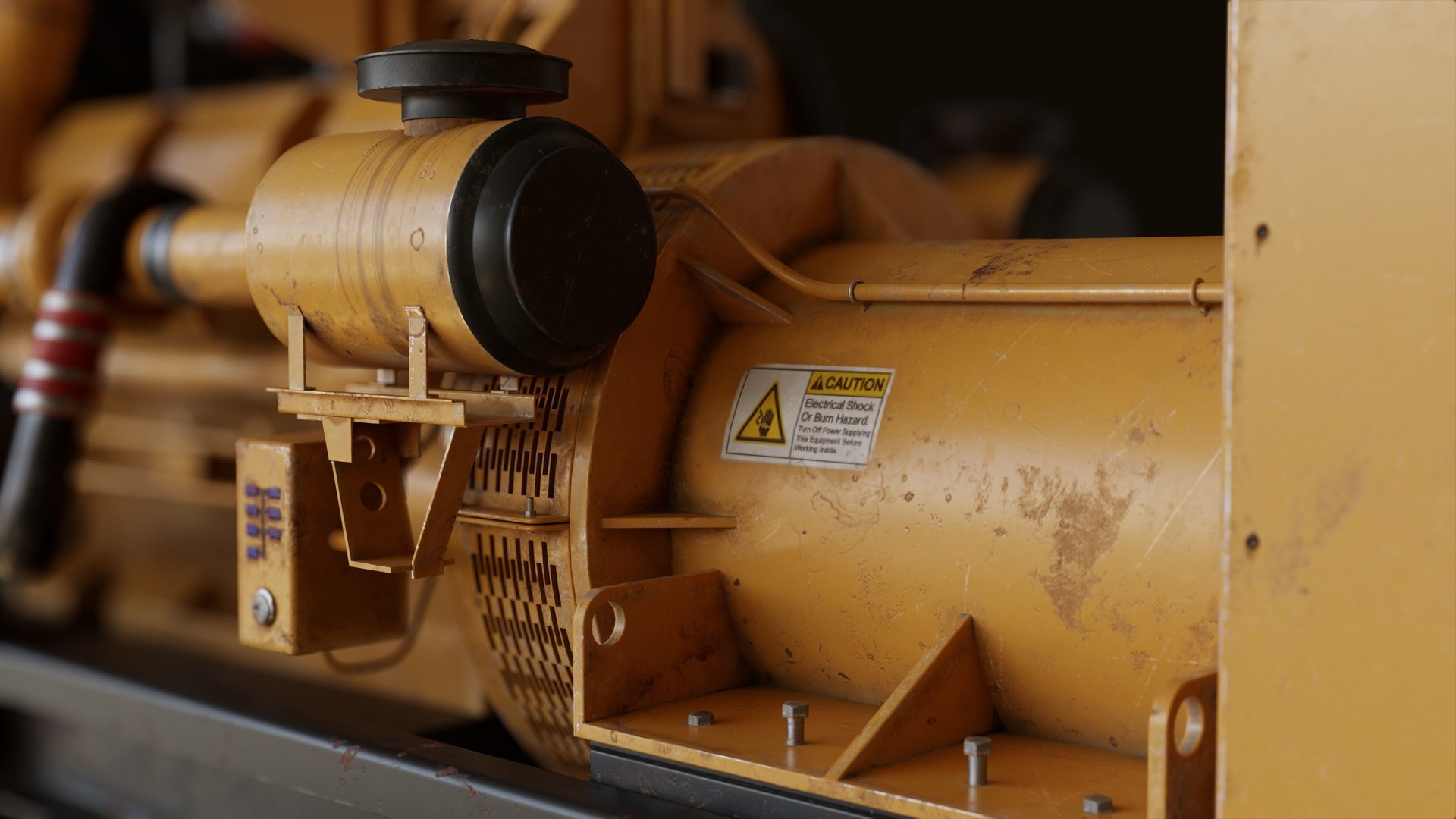 Diesel Generator Optimized For Game Ready- AR VR Real Time PBR Textures ...