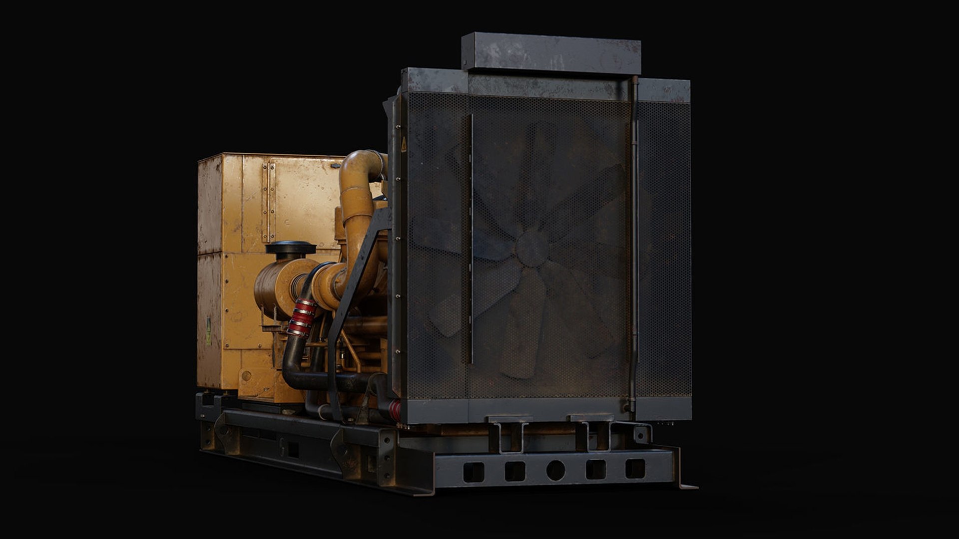Diesel Generator Optimized For Game Ready- AR VR Real Time PBR Textures ...