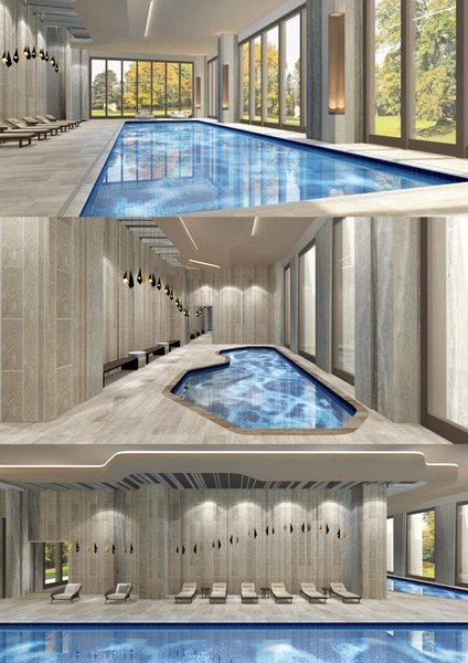 modelo 3d Escenas interiores de hoteles de lujo-3 en 1 - TurboSquid 1978862