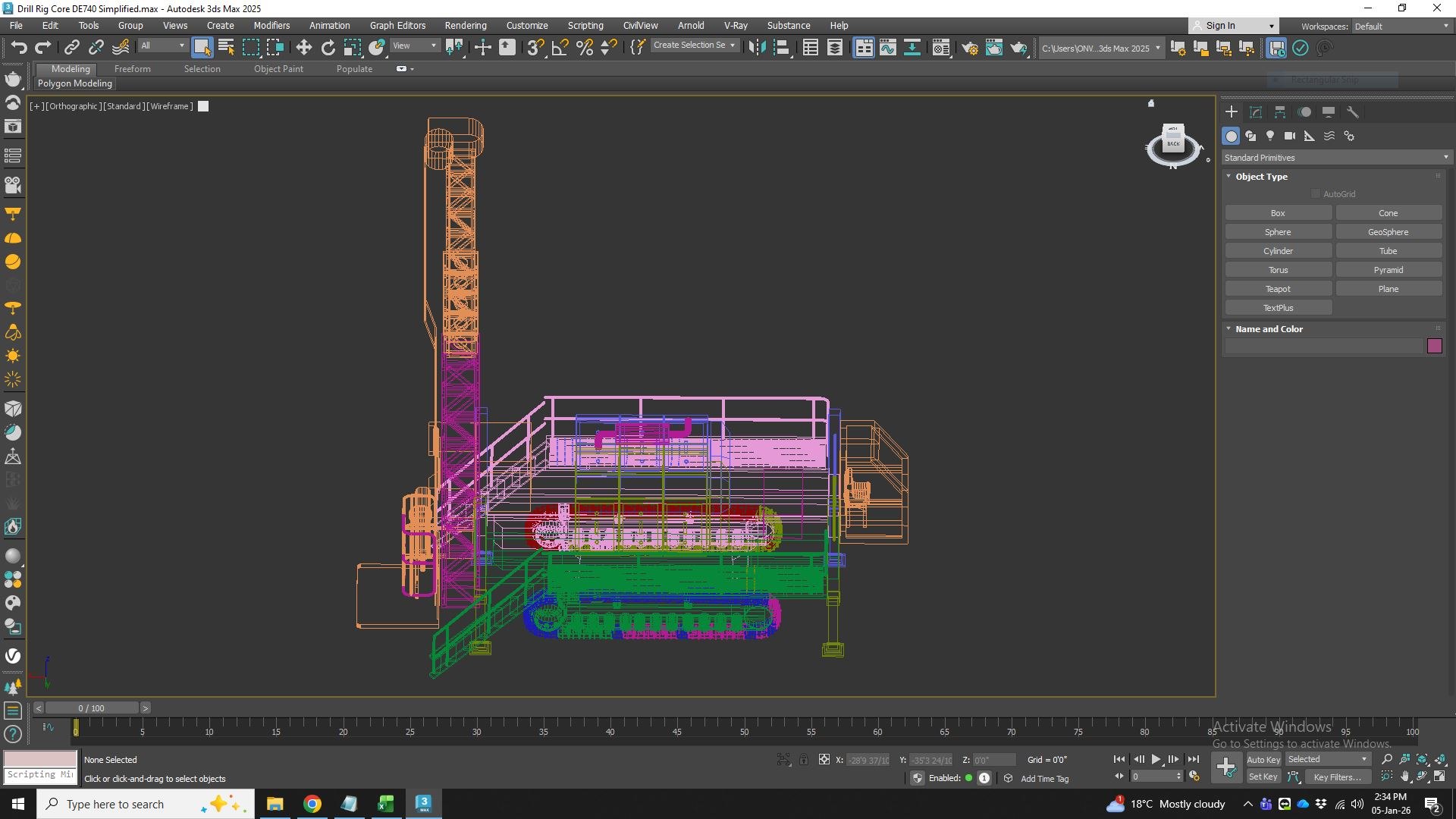 3D Drill Rig Core DE740 Simplified - TurboSquid 2511084