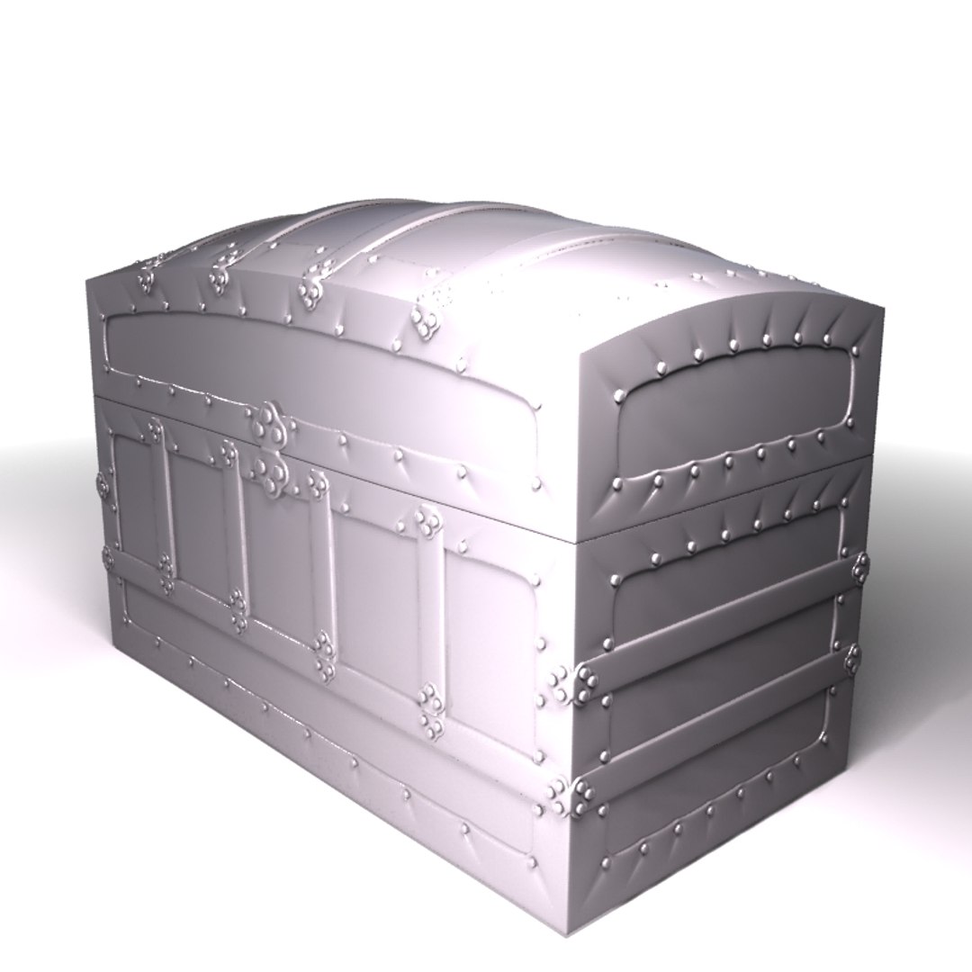 3d Model Antique Trunk