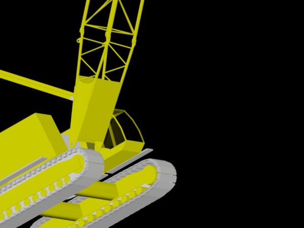 crawler crane 3d dwg