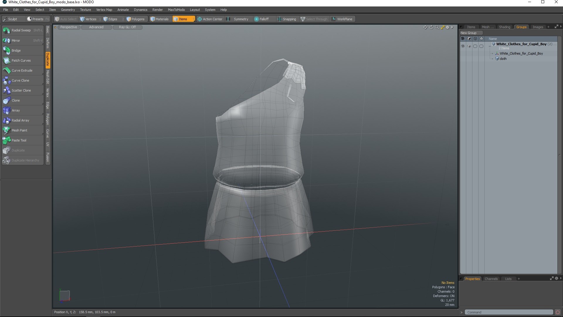 3D White Clothes For Cupid Boy - TurboSquid 2307271