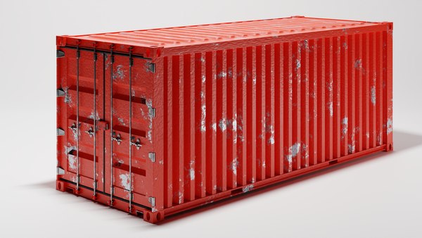 modelo 3d Red Shipping Container - TurboSquid 2054271