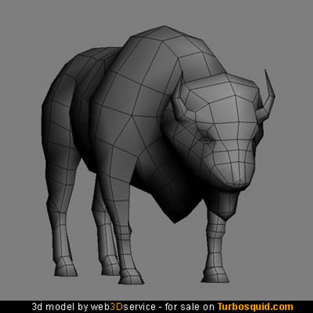 Bison 1012 Triangles 3d Model