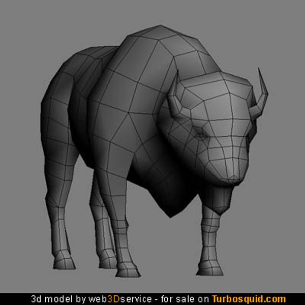 bison 1012 triangles 3d model