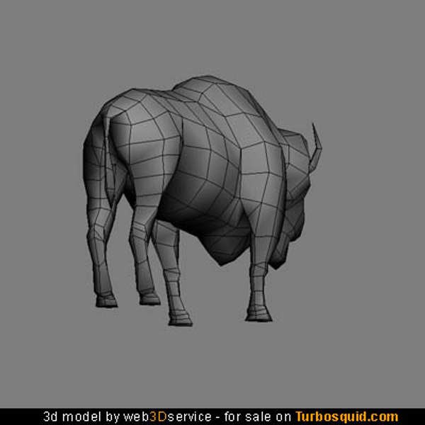 bison 1012 triangles 3d model