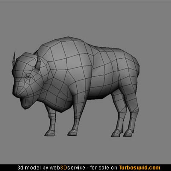 bison 1012 triangles 3d model
