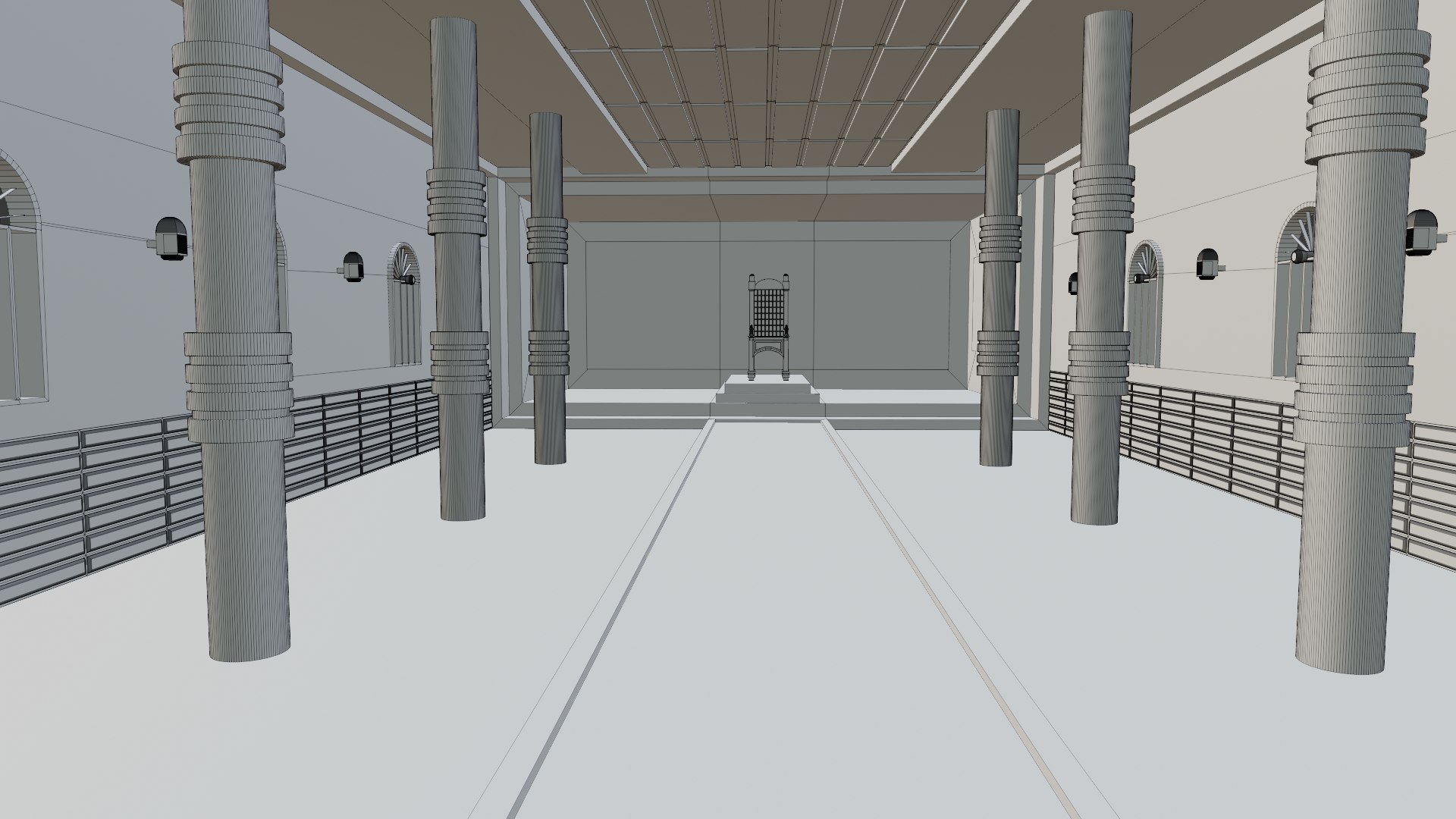 Kings Hall Interior model - TurboSquid 2179305