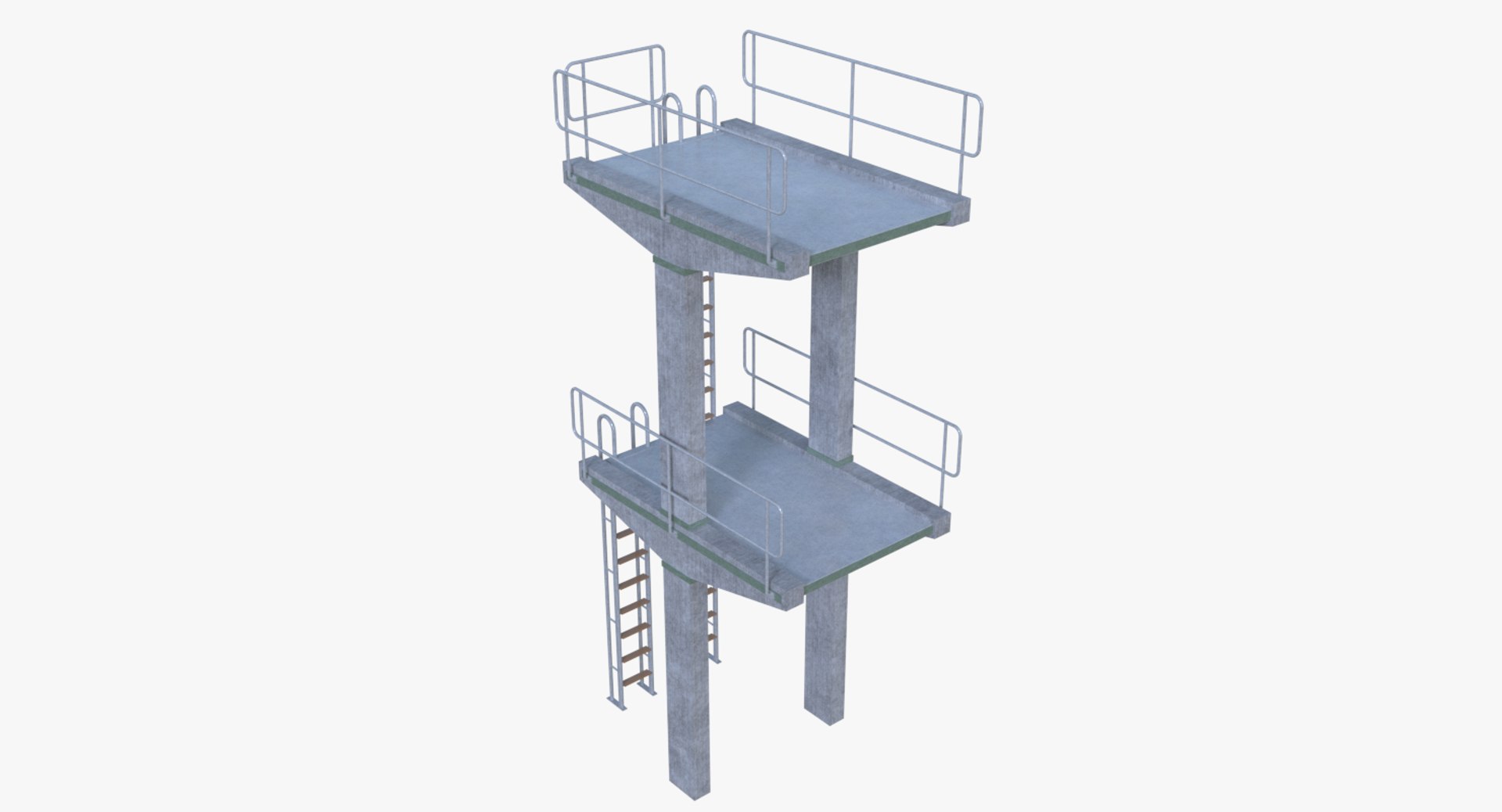 diving tower 3d obj