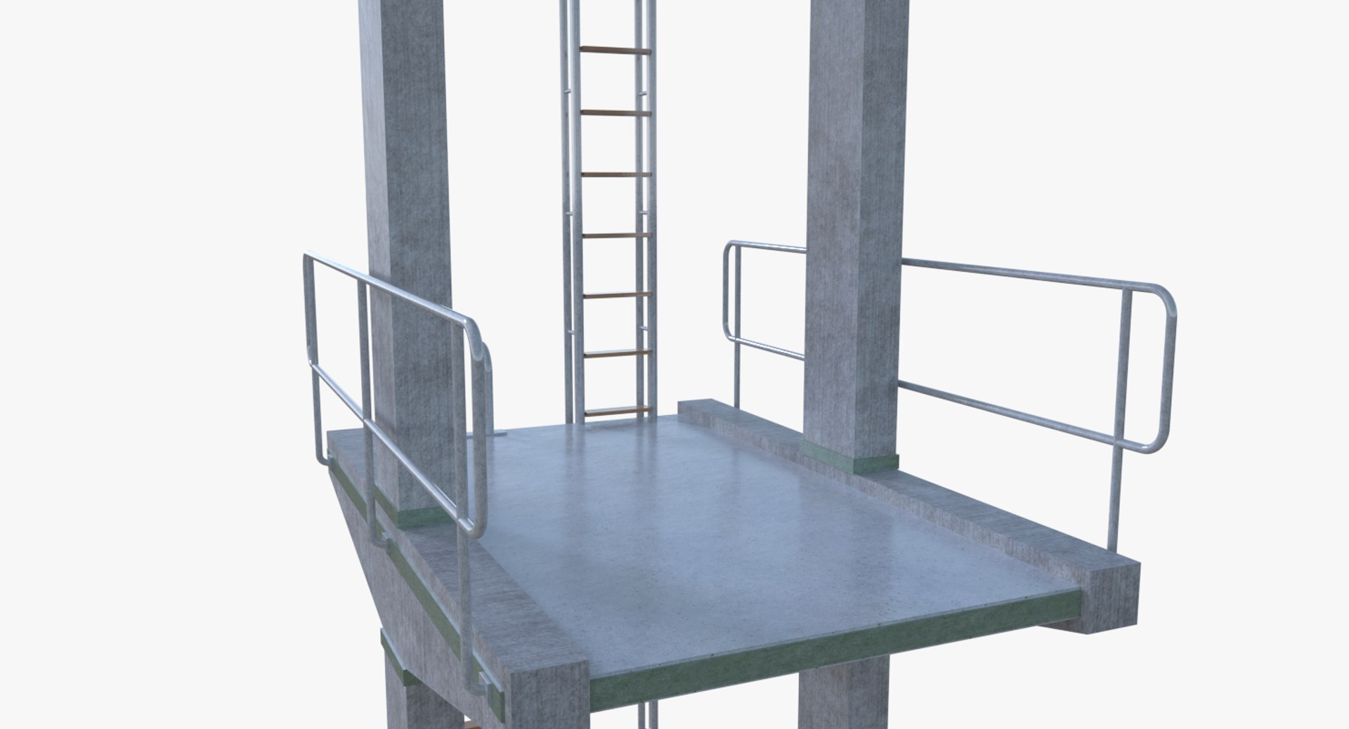 diving tower 3d obj