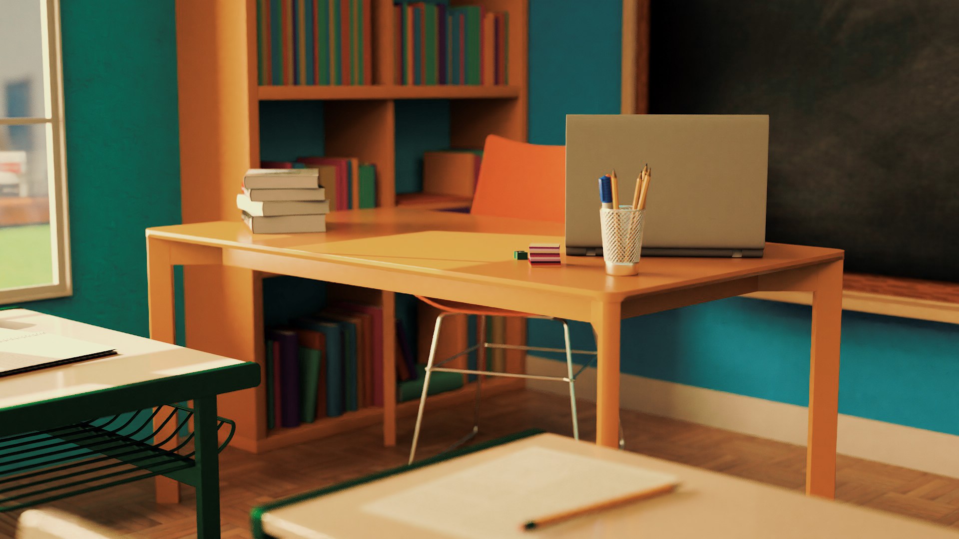 3D Classroom - Cinema 4D Octane Plus Formats - TurboSquid 1839696