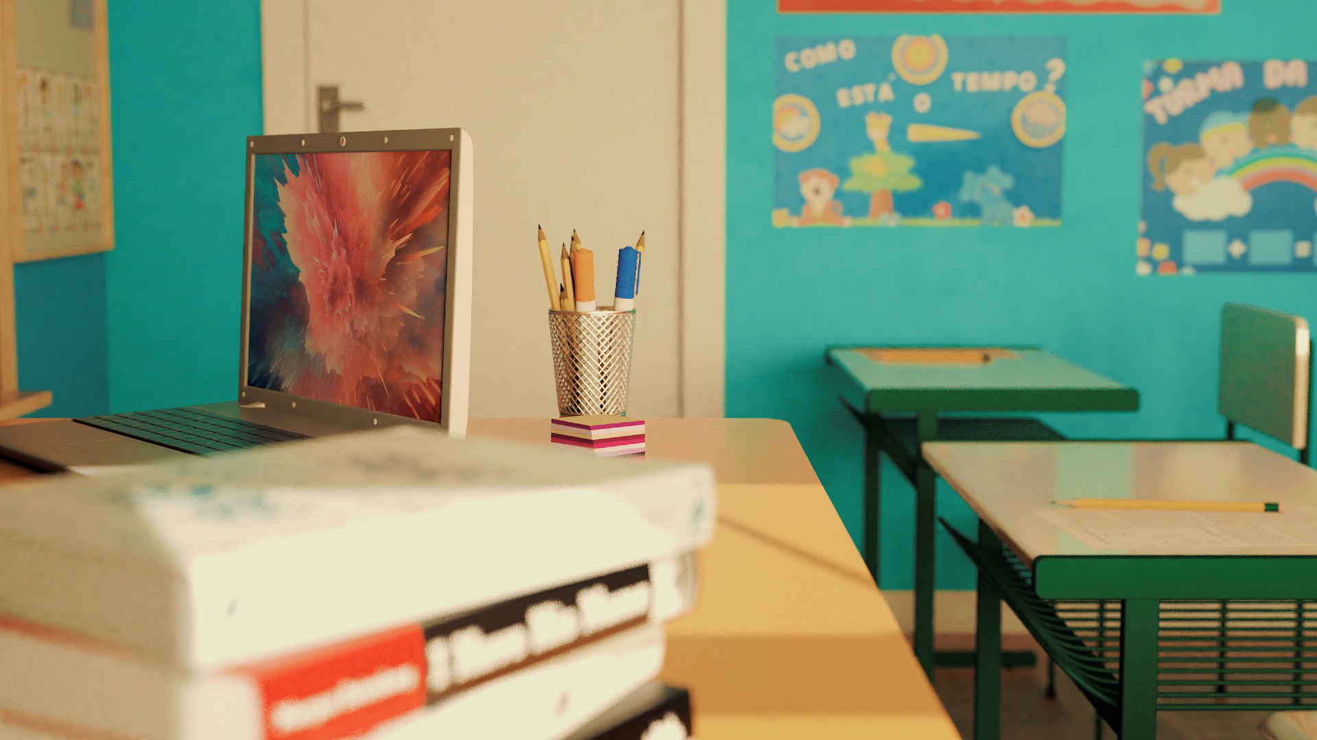 3D Classroom - Cinema 4D Octane Plus Formats - TurboSquid 1839696