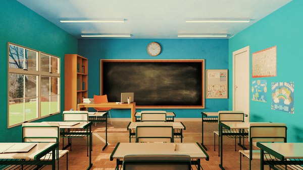 3D Classroom - Cinema 4D Octane plus Formats - TurboSquid 1839696