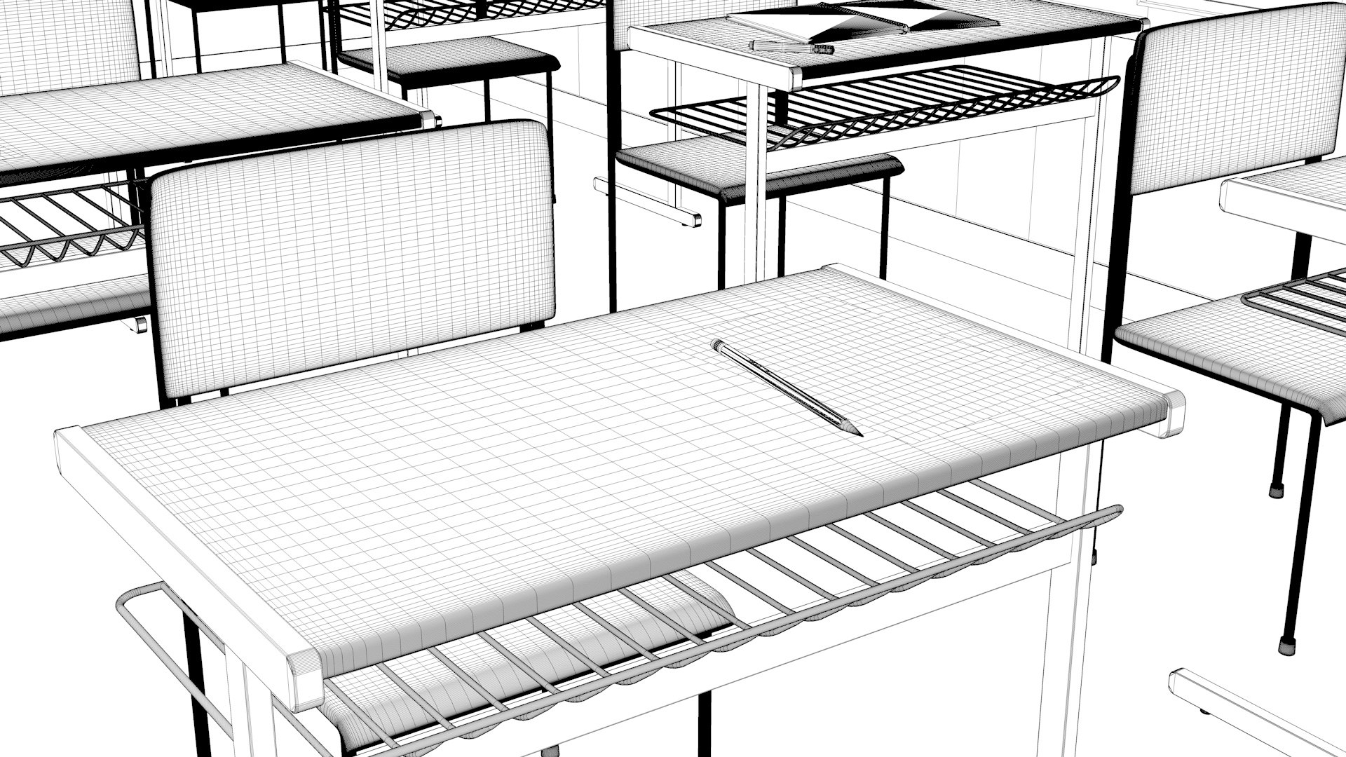 3D Classroom - Cinema 4D Octane Plus Formats - TurboSquid 1839696