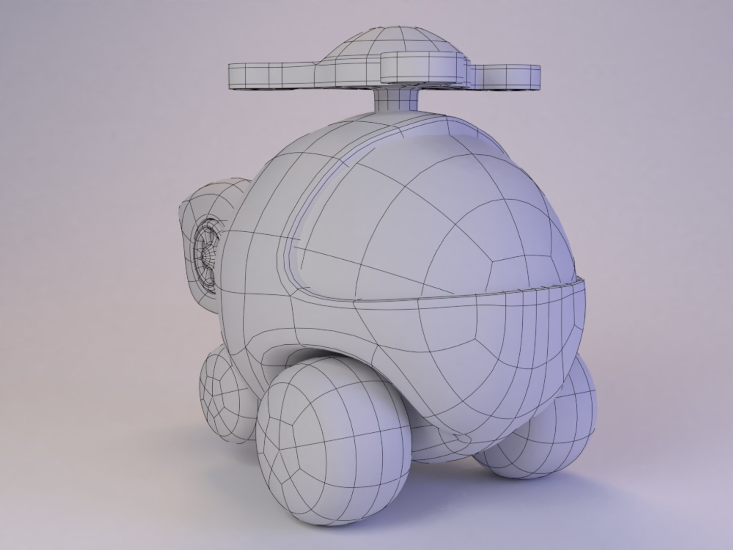 Cute Cartoon Toy Helicopter Chopper 3D - TurboSquid 1526155