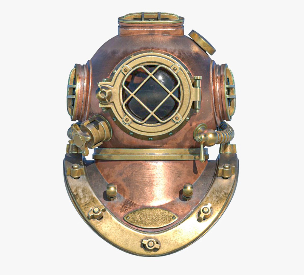 3D Retro Diving Helmet Model - TurboSquid 1839774