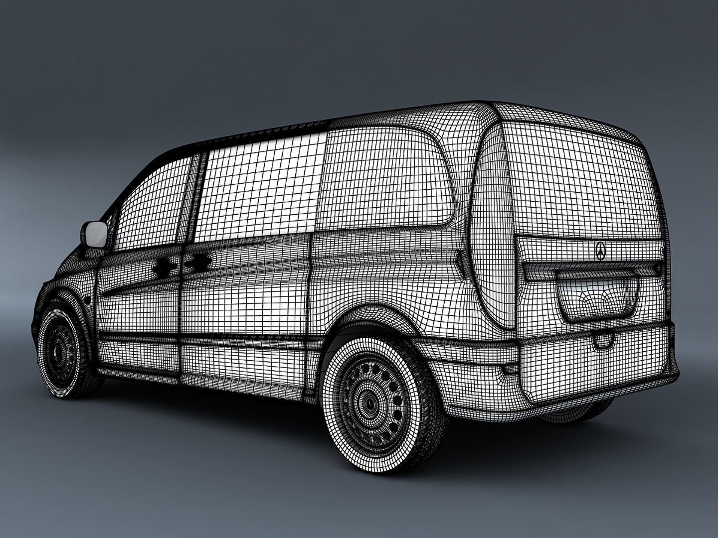 Mercedes Vito Vans 3d Model