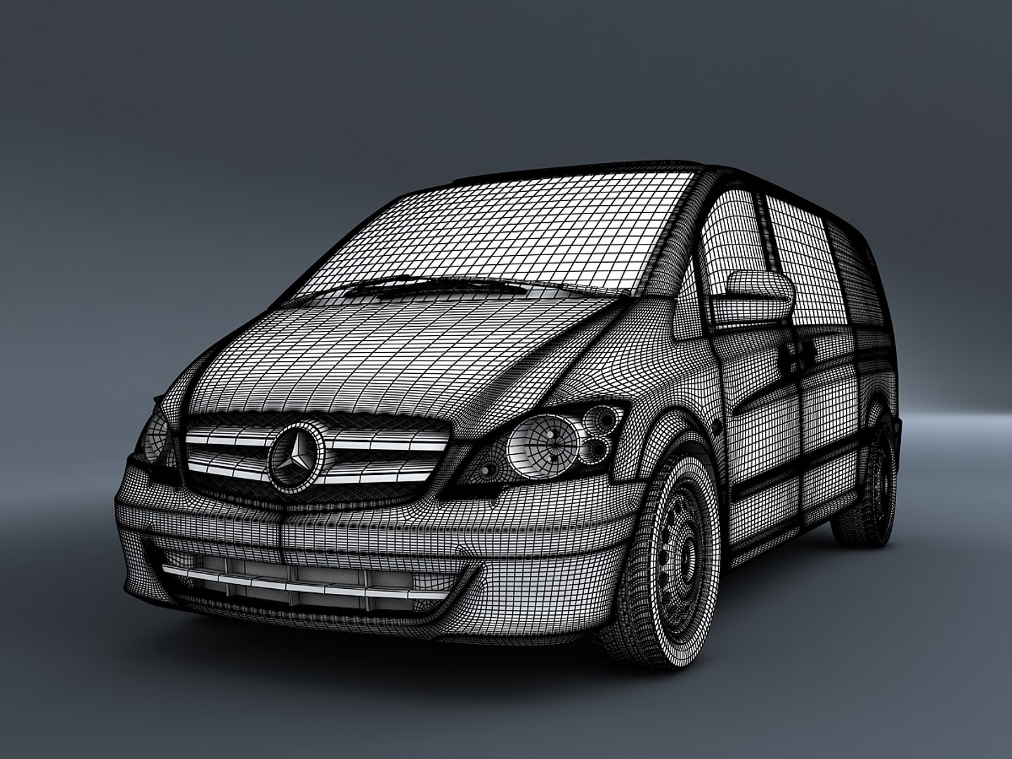 Mercedes Vito Vans 3d Model