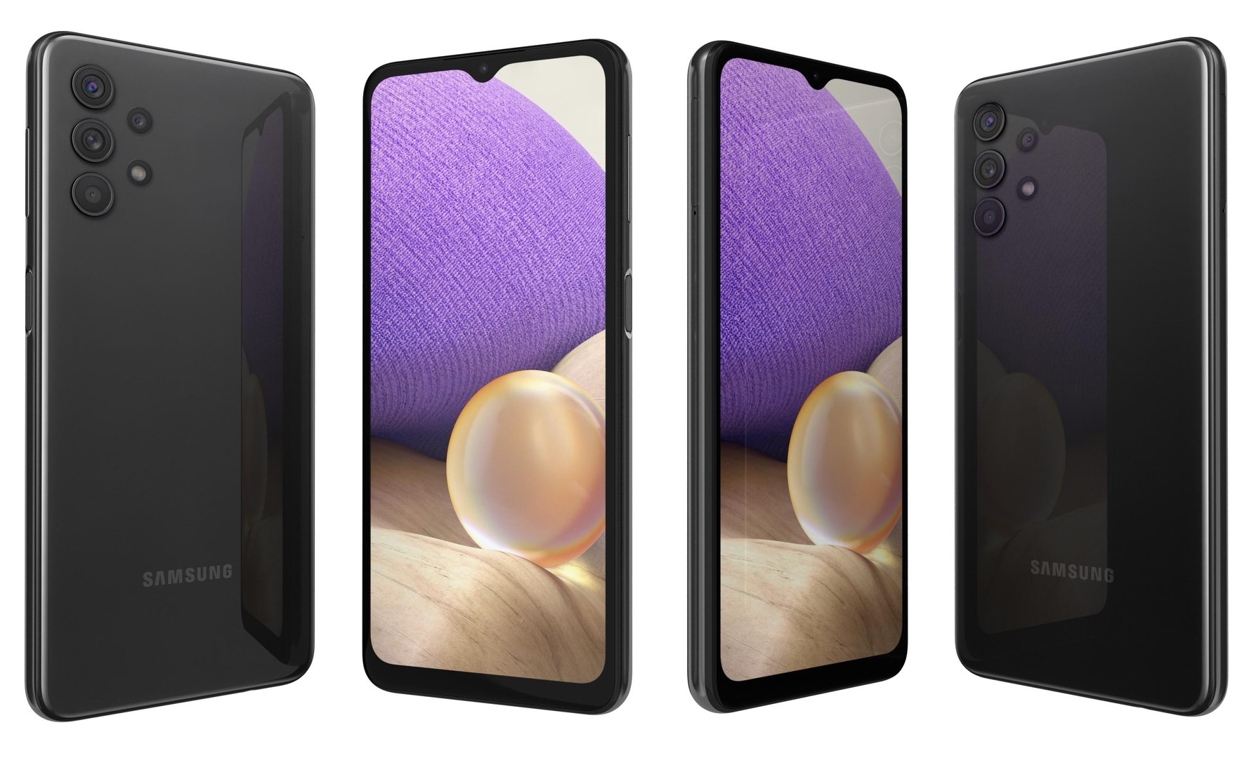 3D Samsung Galaxy A32 Awesome Black - TurboSquid 1787283