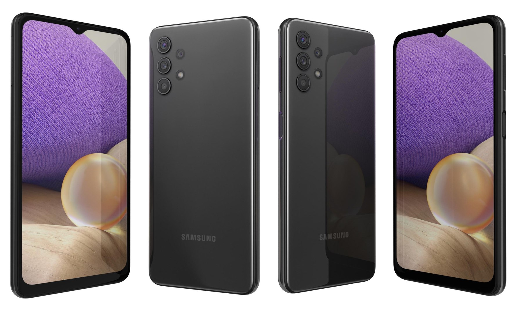 3D Samsung Galaxy A32 Awesome Black - TurboSquid 1787283