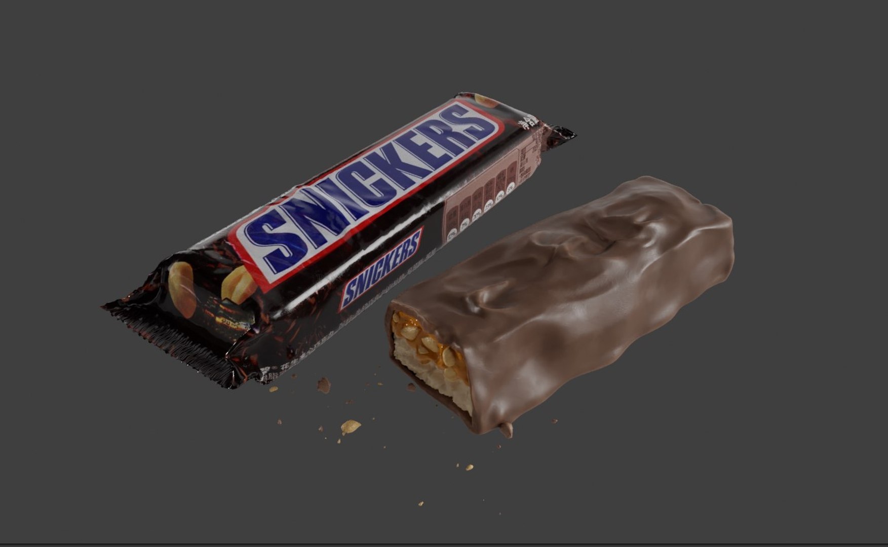 Snickers Food Chocolate 3D Model - TurboSquid 1671736