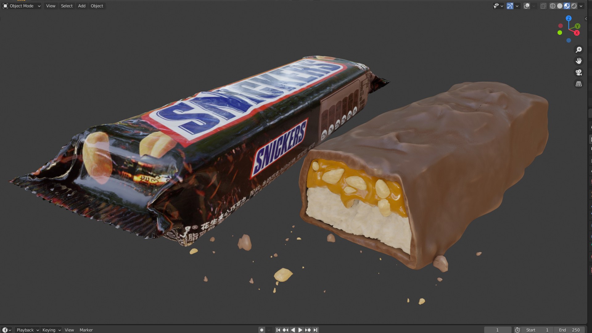 Snickers Food Chocolate 3D Model - TurboSquid 1671736