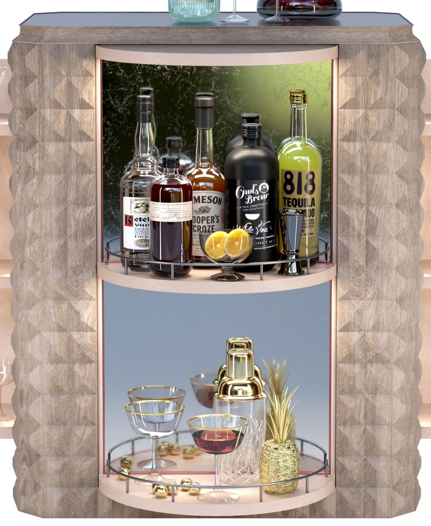 Home mini bar 3D model - TurboSquid 1997477