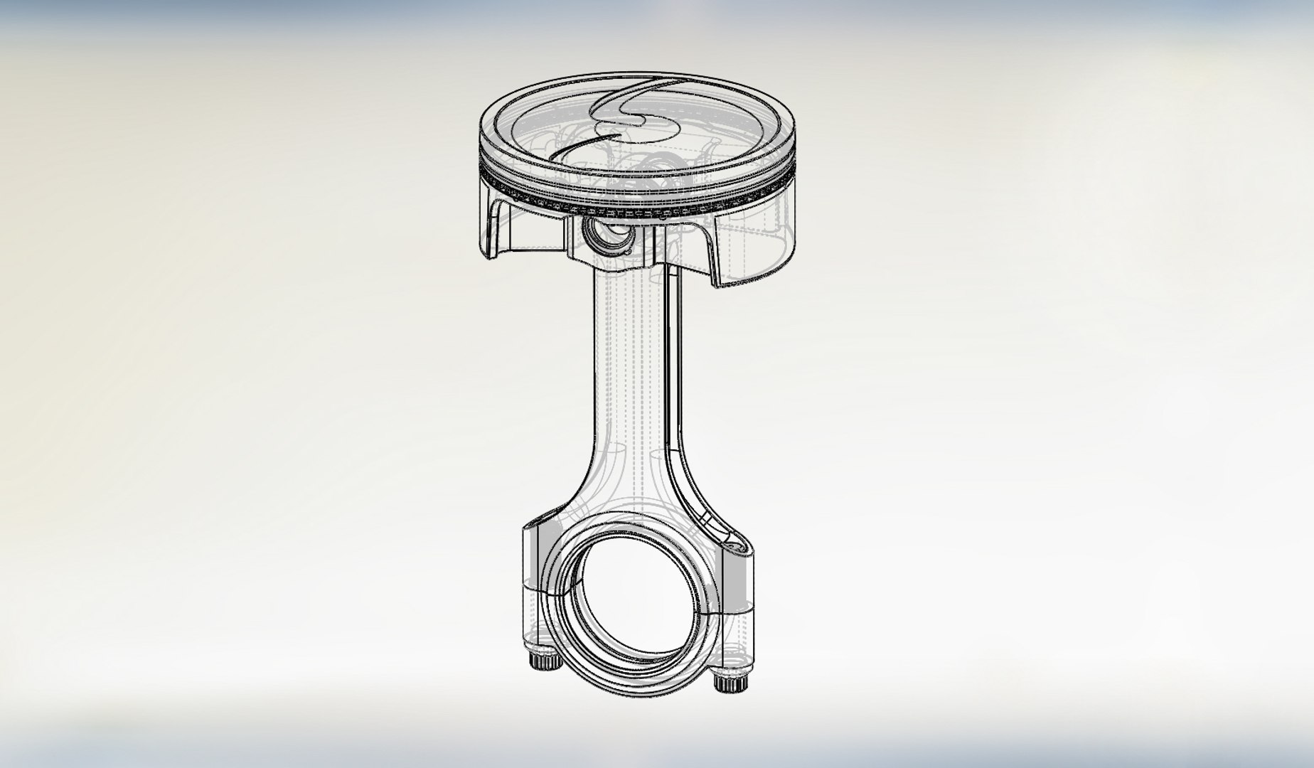 Engine piston connecting rod 3D - TurboSquid 1345164