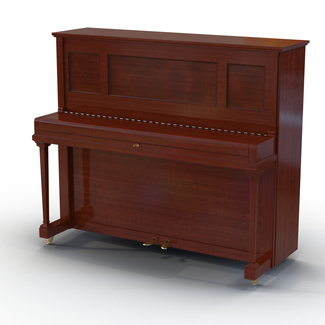 3d Upright Piano Rigged