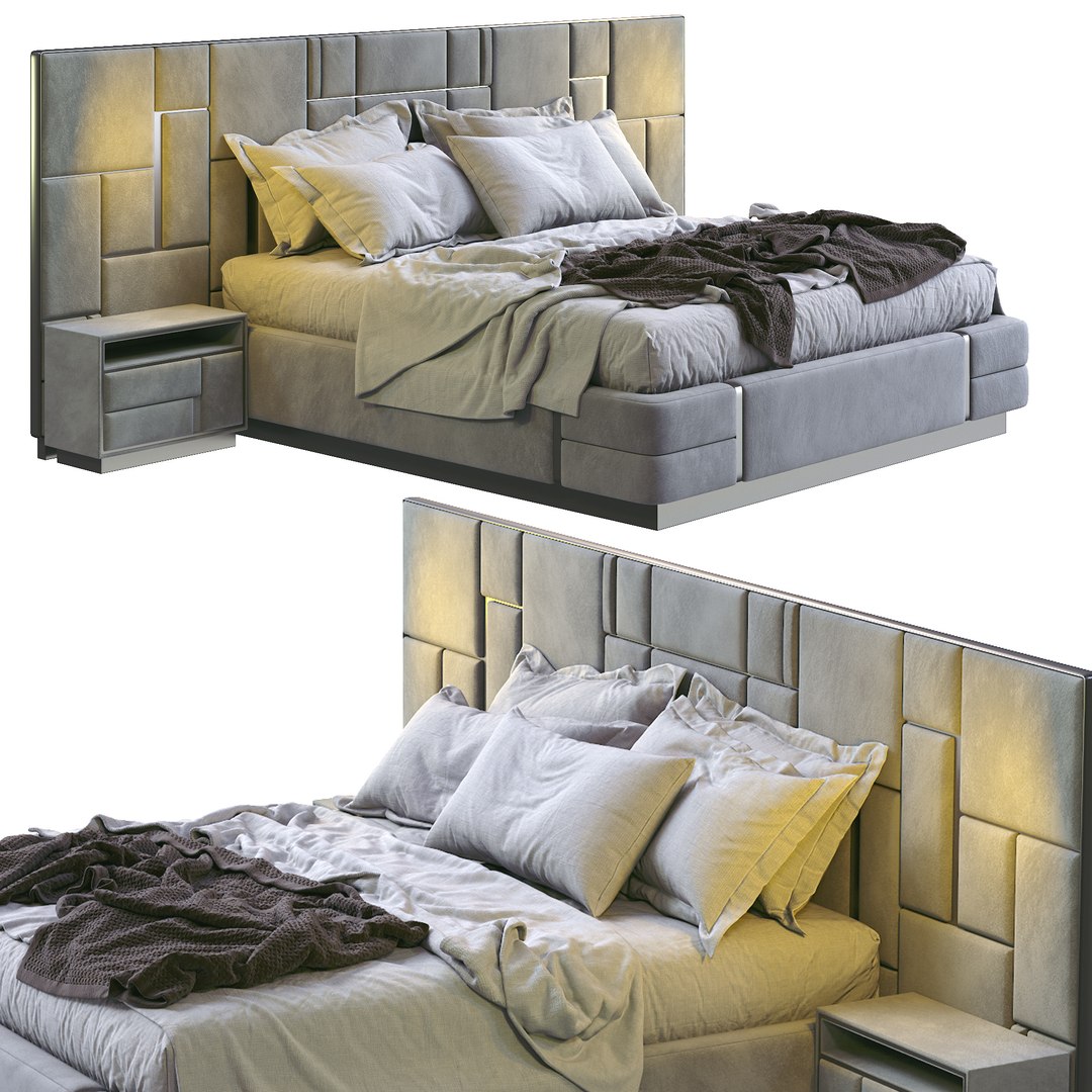 3D Visionnaire Bed Beloved Model - TurboSquid 1637253