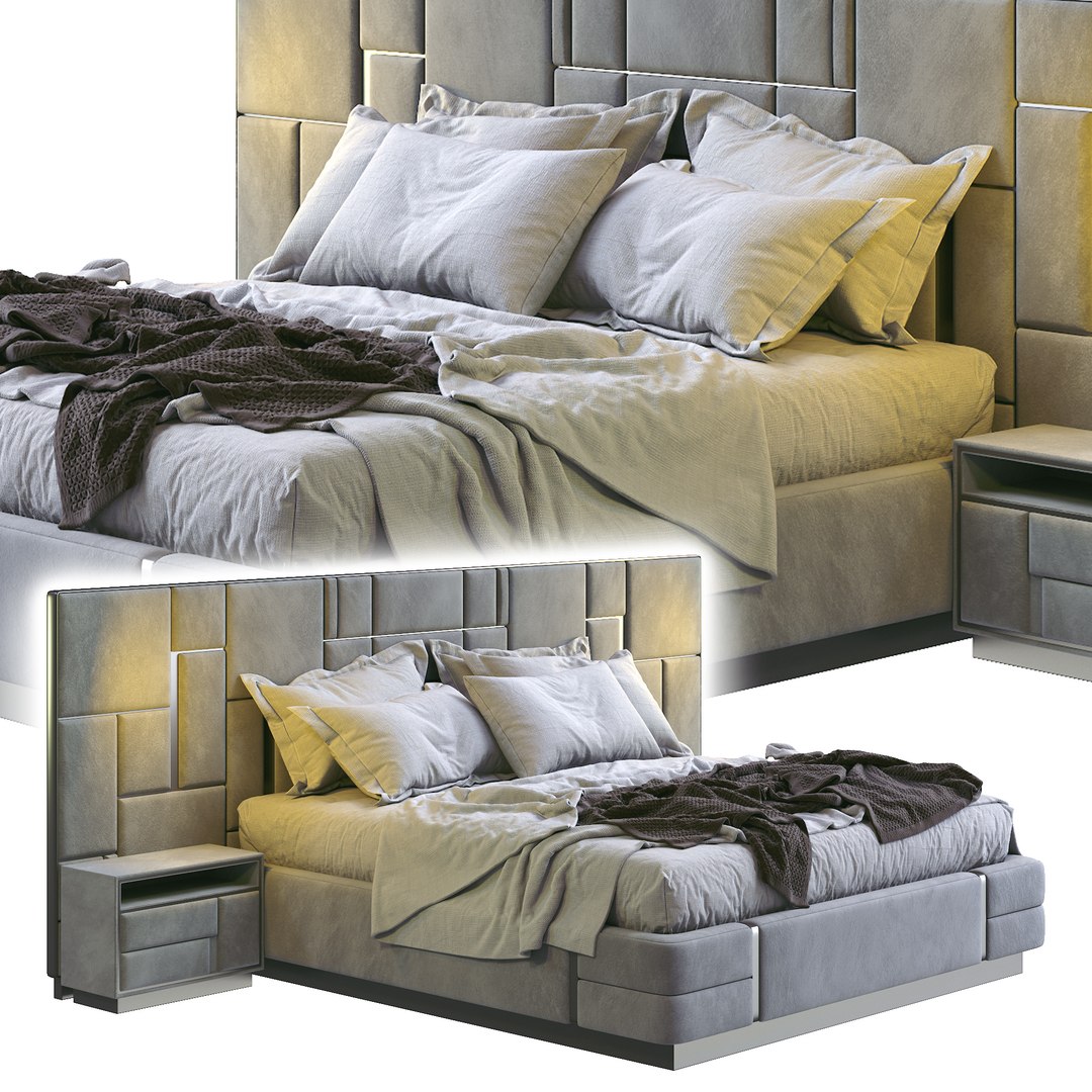 3D Visionnaire Bed Beloved Model - TurboSquid 1637253