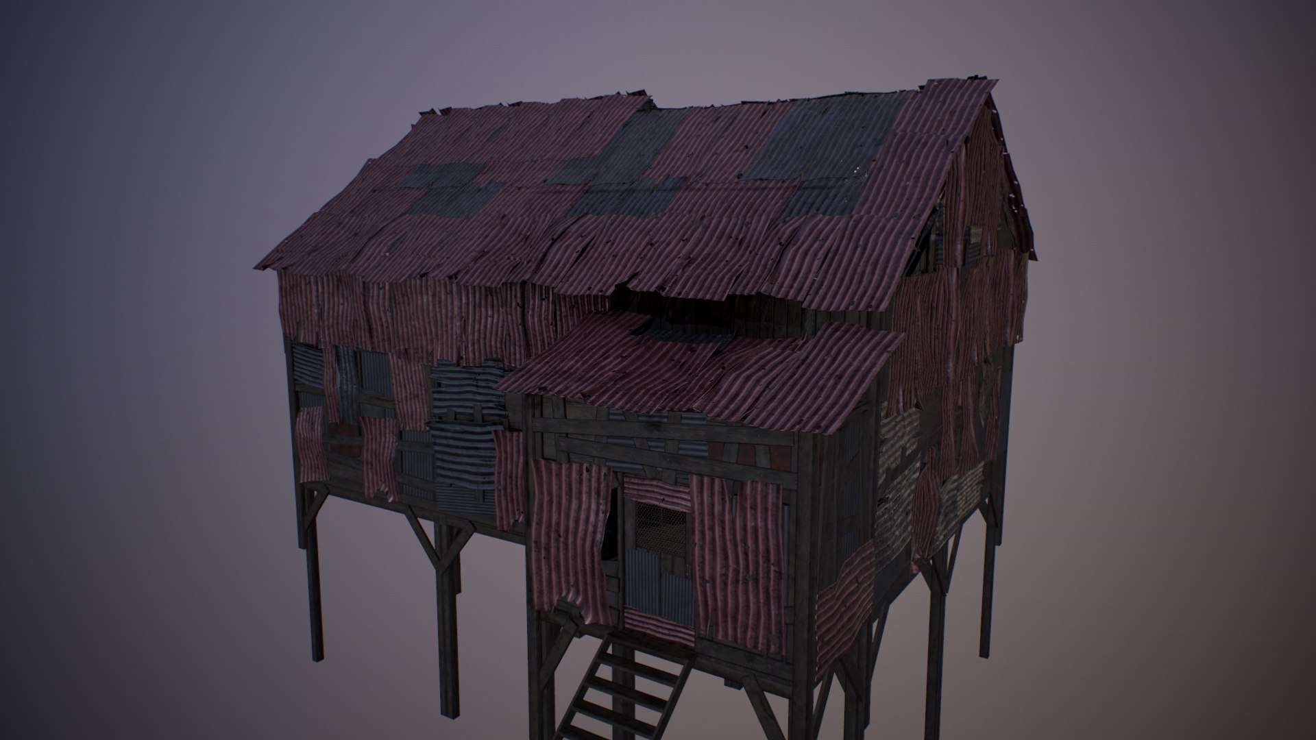 Modular junk house kit model - TurboSquid 1551805