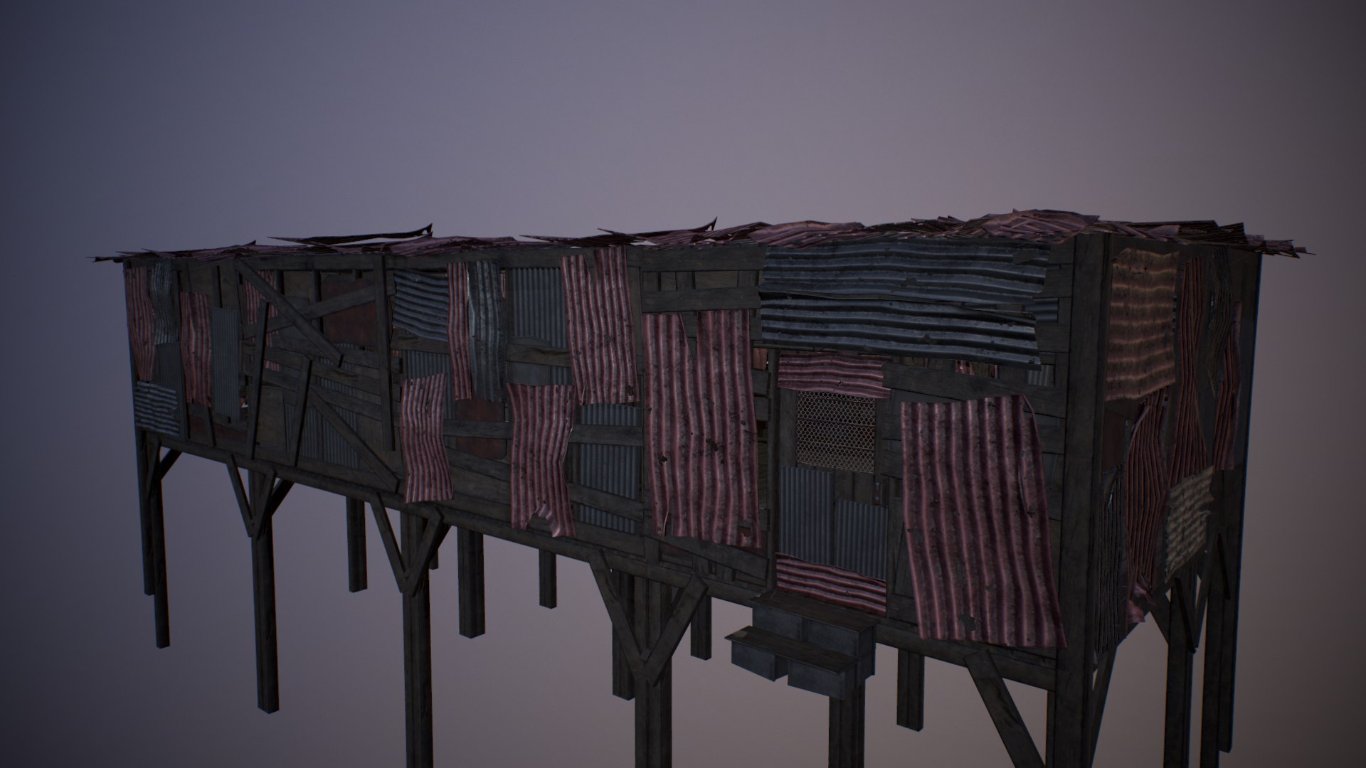 Modular junk house kit model - TurboSquid 1551805