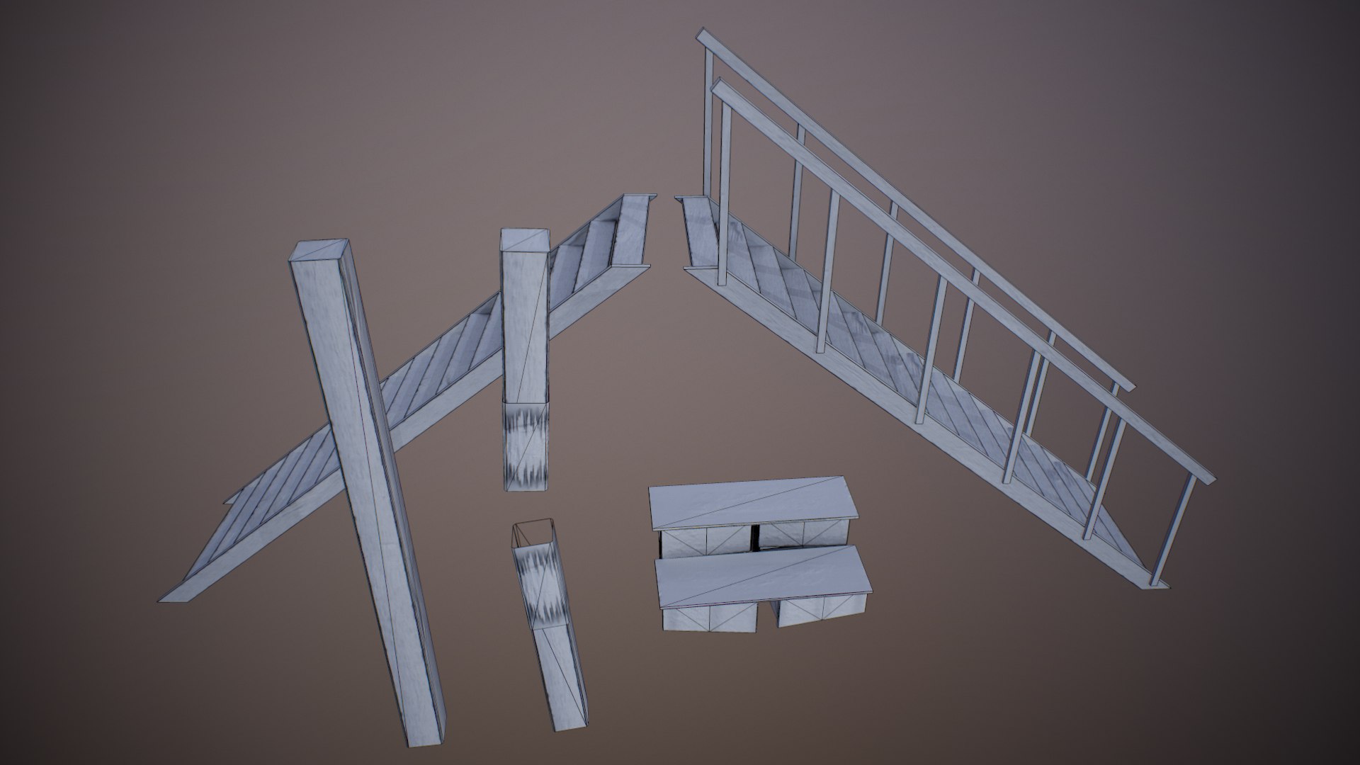 Modular junk house kit model - TurboSquid 1551805