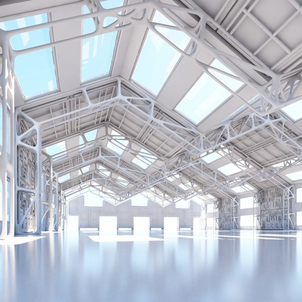 3D futuristic architectural interior model - TurboSquid 1513737