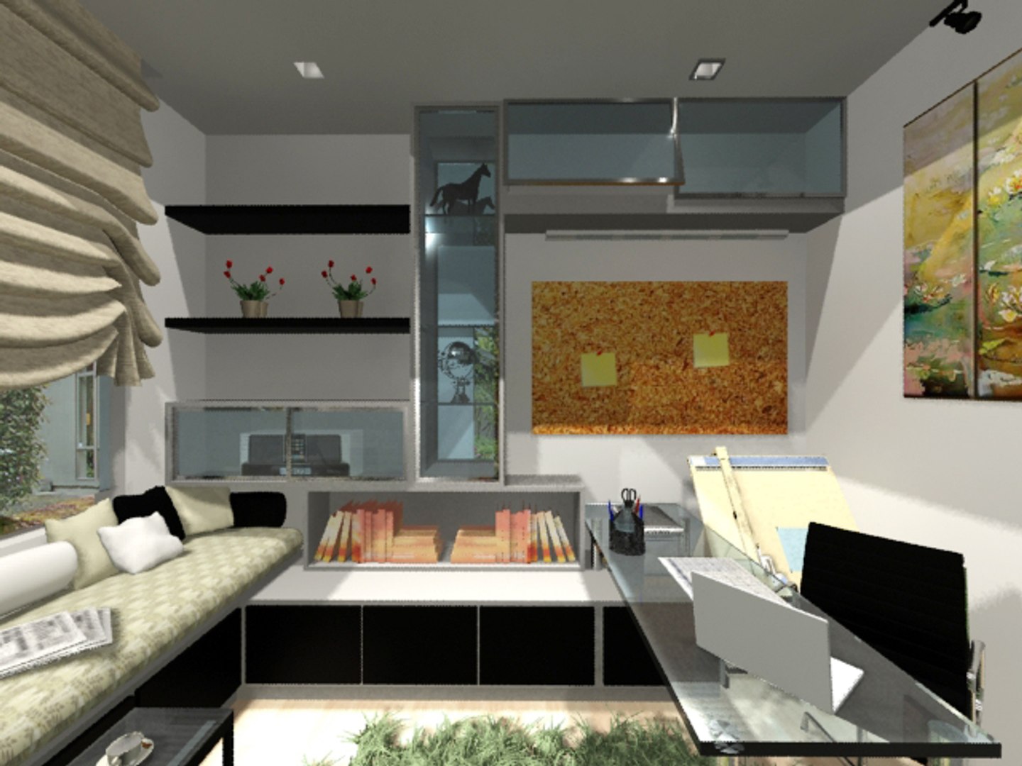 Design Study Room 3d Max