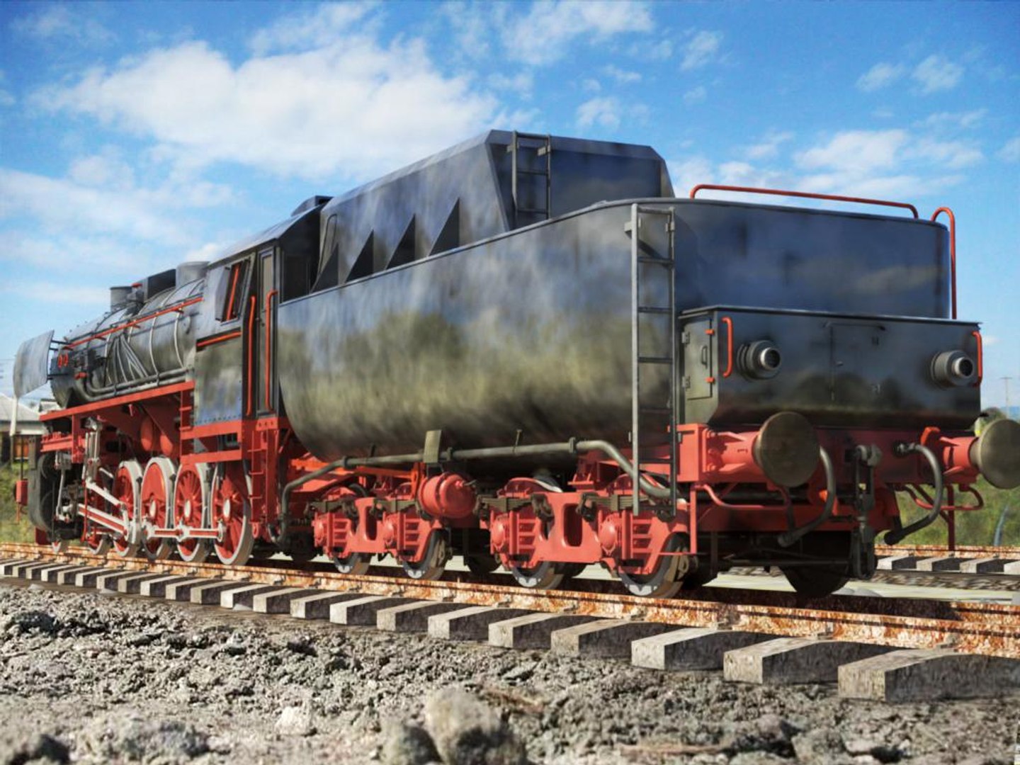 German Locomotive Br-52 3d X