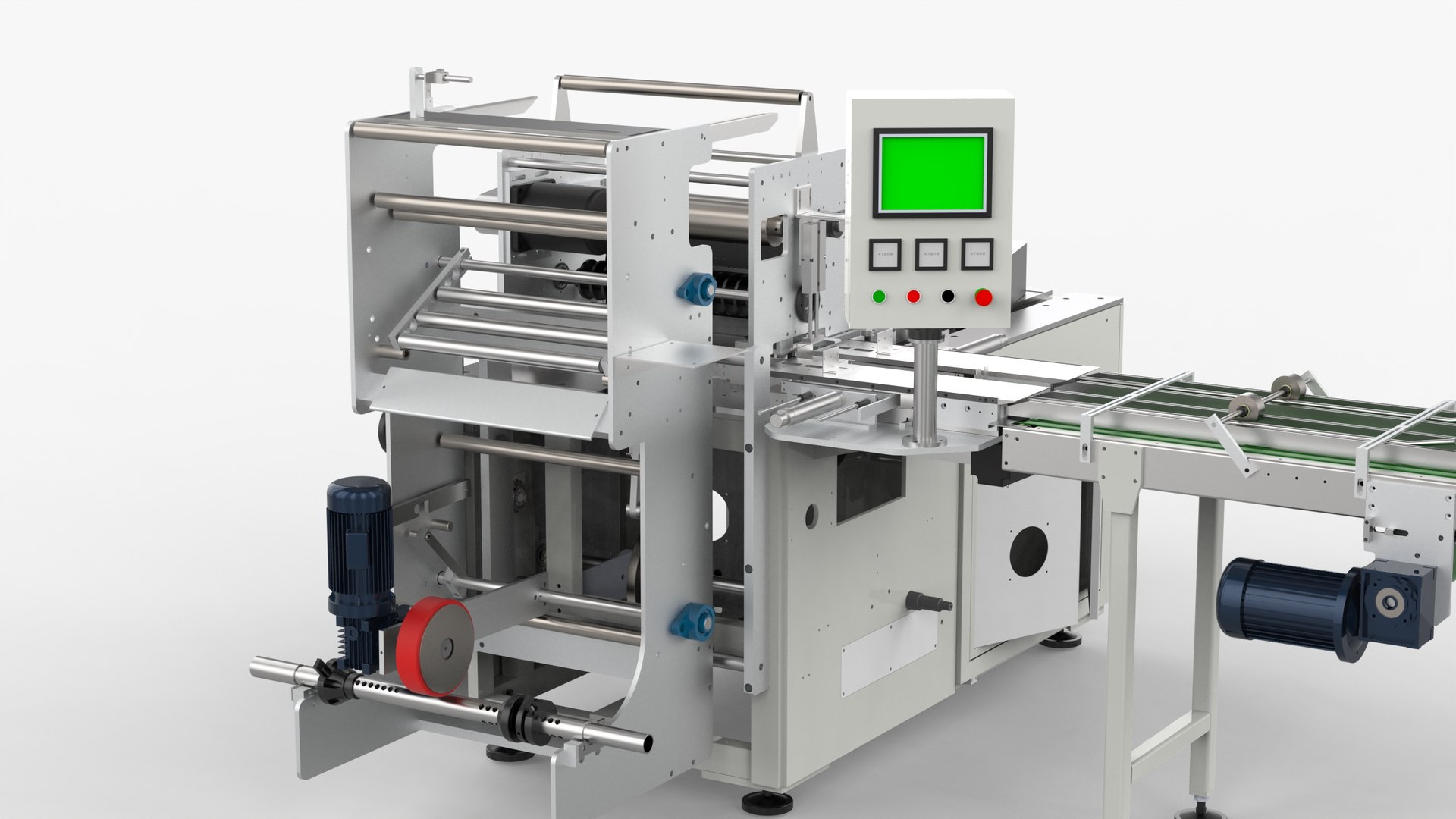 Tissue Paper Handkerchief Packaging Machine 3D - TurboSquid 1946871