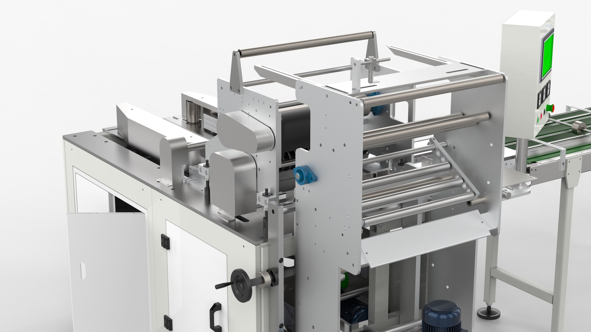 Tissue Paper Handkerchief Packaging Machine 3D - TurboSquid 1946871